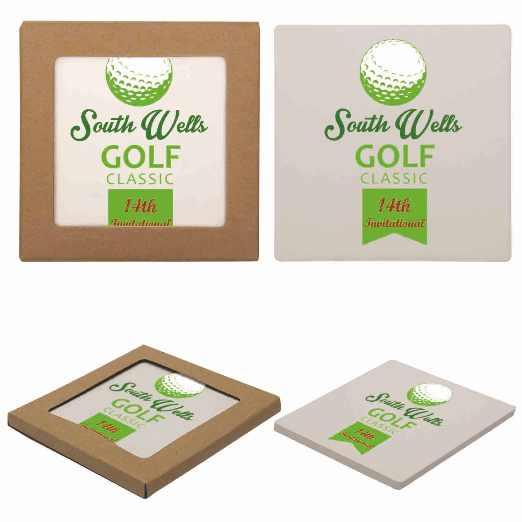 Single Square Stone Coaster – Branded Coasters