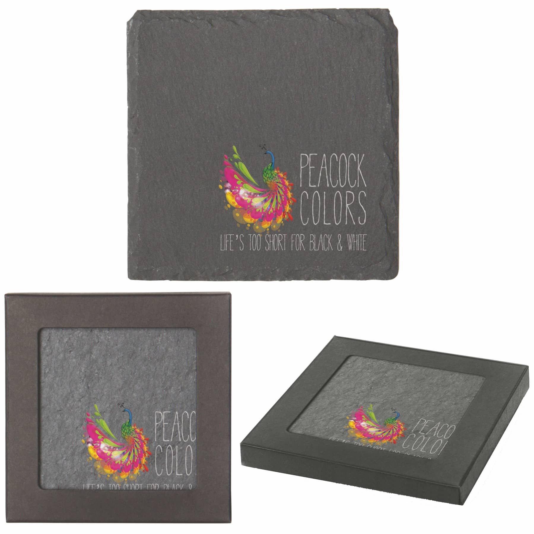 Square Slate Coaster – Branded Coasters