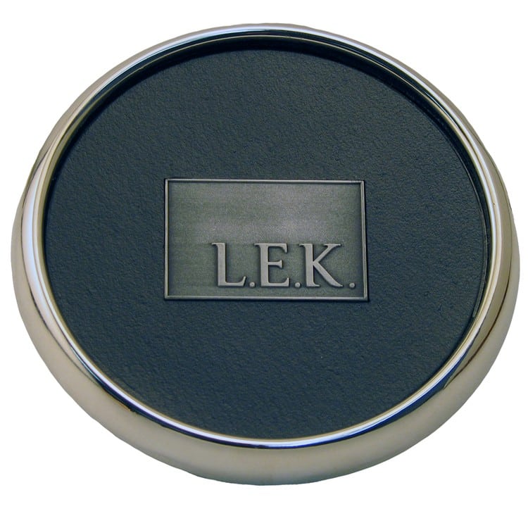 Metal & Leather Coaster w/Die Cast Coin – Branded Coasters