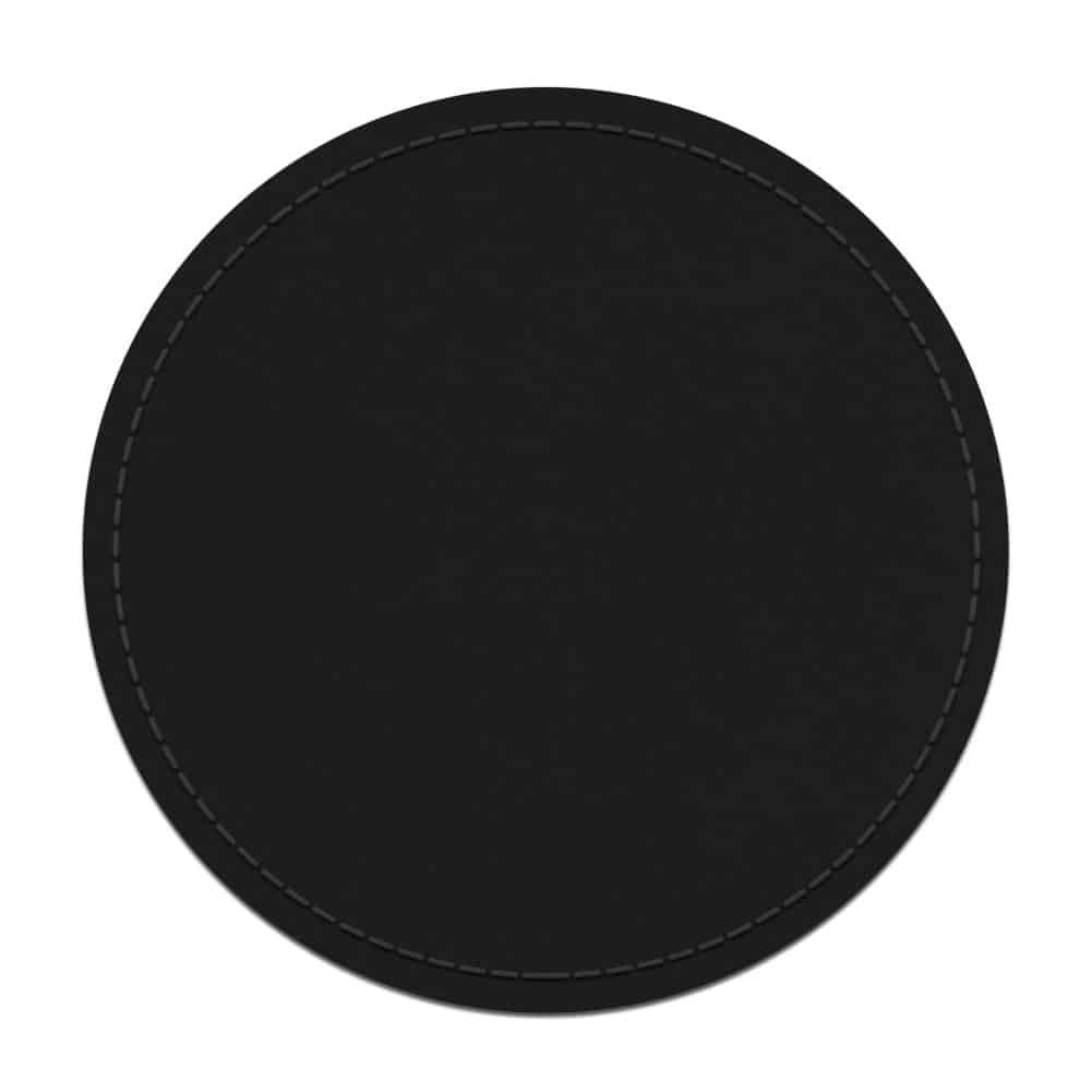Custom Classic Round Leather Coasters with Logo | BrandedCoasters.com