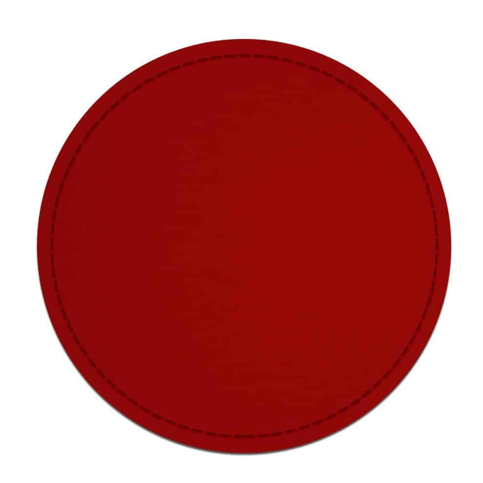 Custom Classic Round Leather Coasters with Logo | BrandedCoasters.com